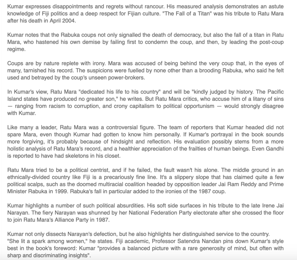 # VALE VIJENDRA KUMAR. SELECTIVELY REMEMBERED - grubsheet