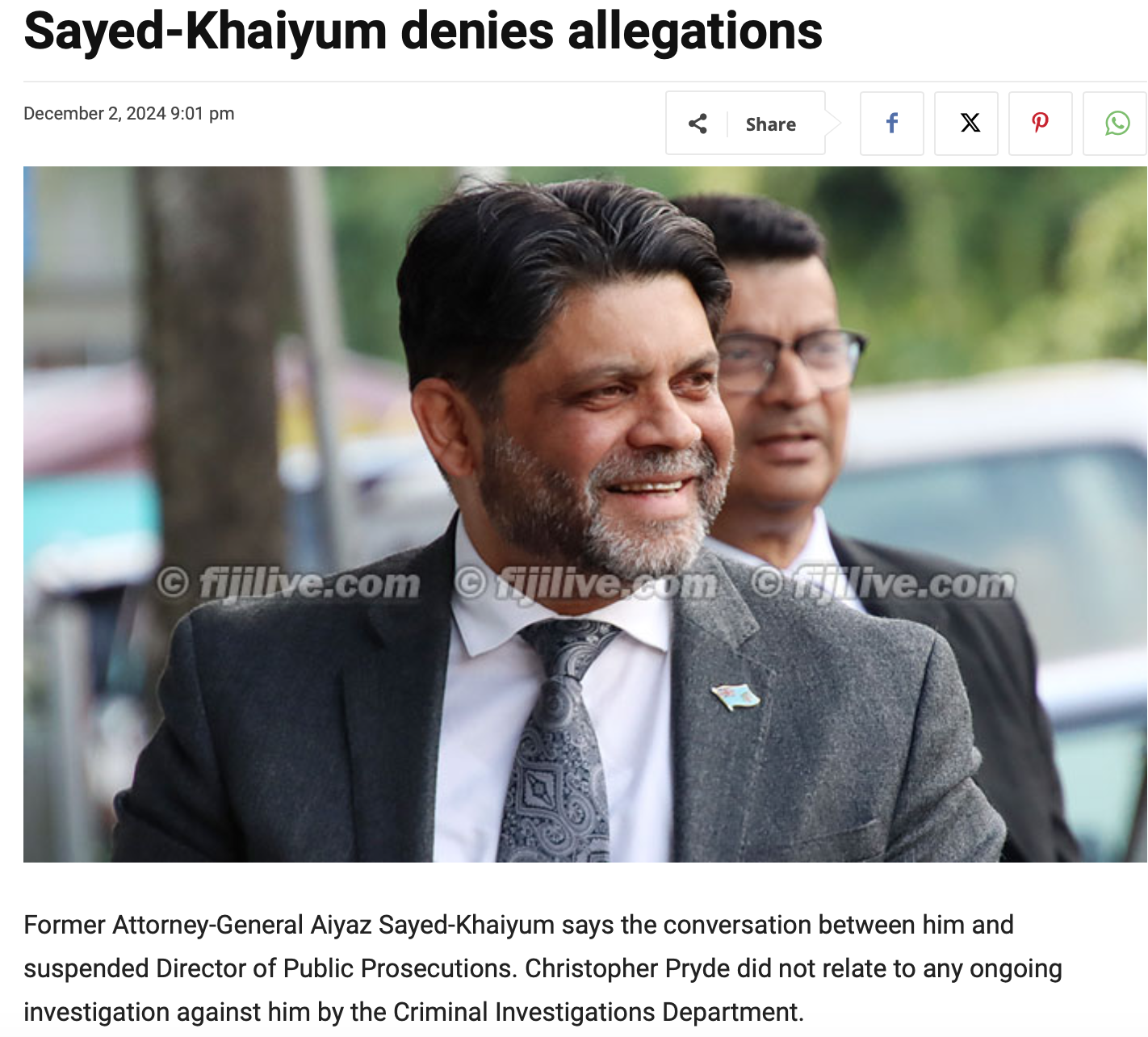 # AIYAZ SAYED KHAIYUM BACKS CHRISTOPHER PRYDE ON JAPANESE EMBASSY CONVERSATION (UPDATED 0200 ...