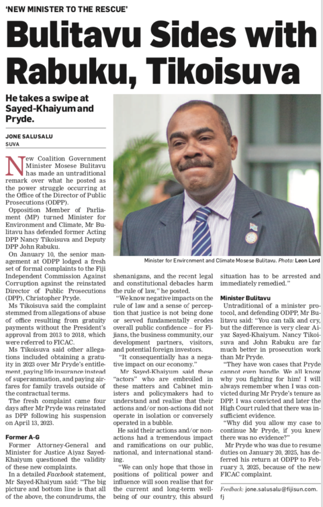 # MOSESE BULITAVU GIVES THE FINGER TO THE PRESIDENT, THE PRYDE TRIBUNAL ...