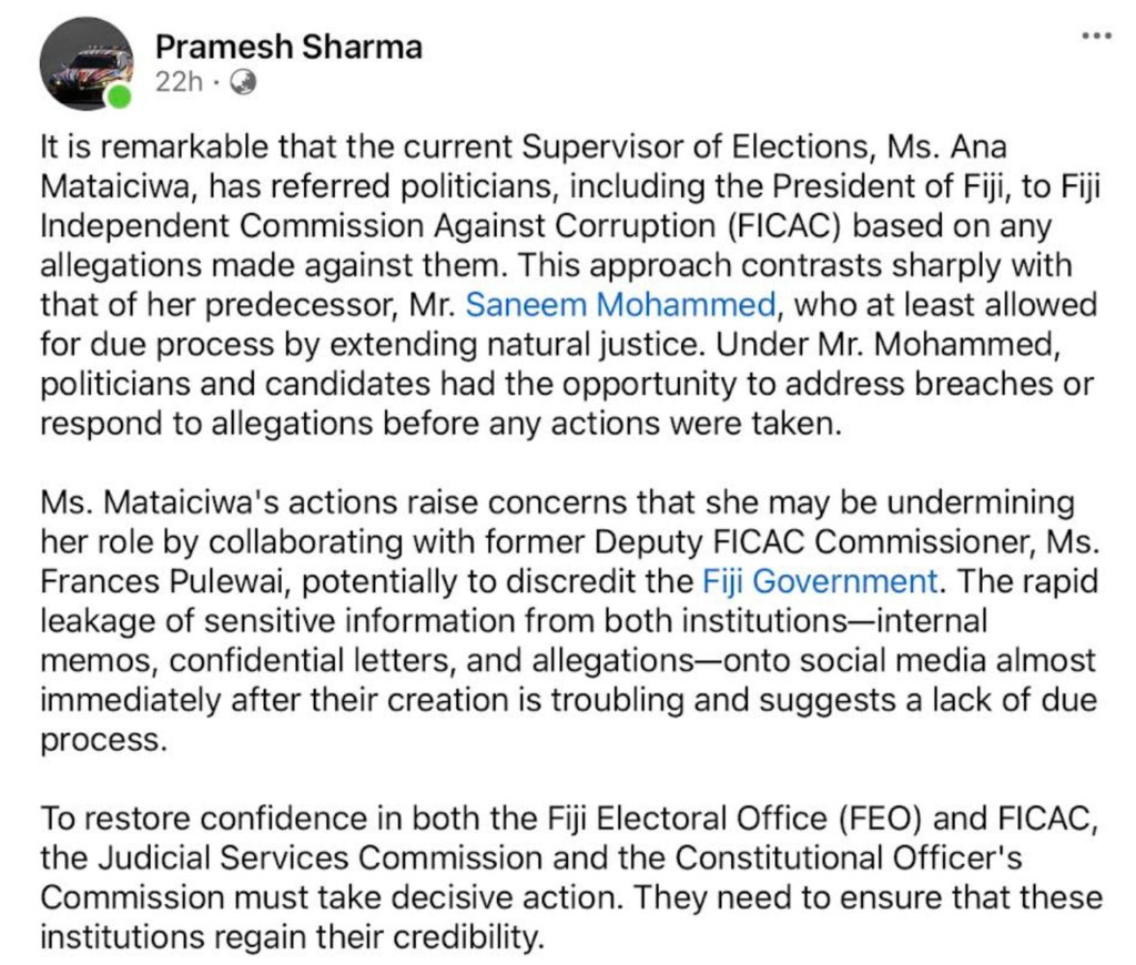 # THE EXTRAORDINARY CONDUCT OF PRAMESH SHARMA, COALITION CHEERLEADER ...