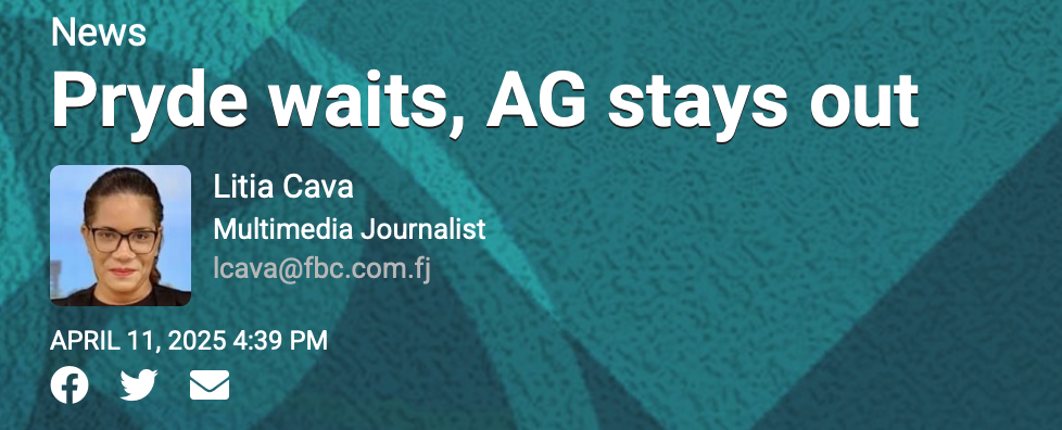 # CHRISTOPHER PRYDE: WHY I AM ABSENT FROM FIJI - grubsheet