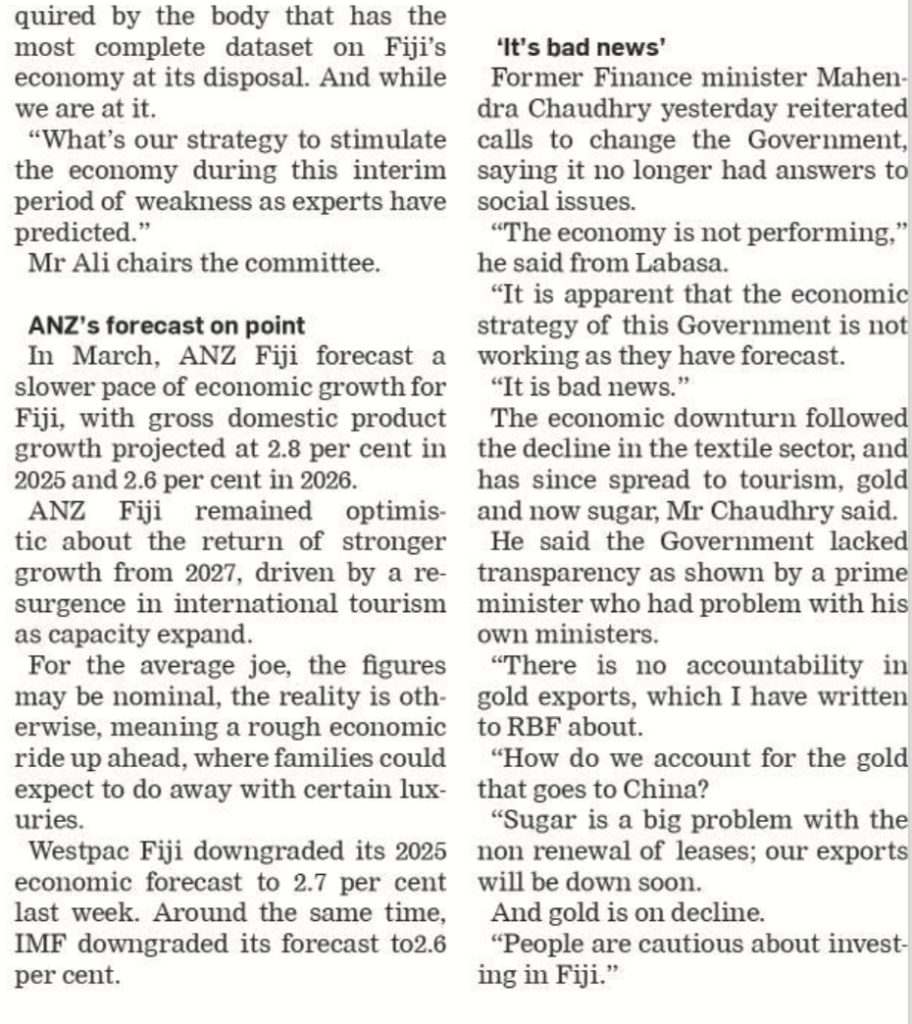 # PANIC GRIPS THE NFP AND ITS SUPPORTERS AS THE ECONOMIC OUTLOOK ...