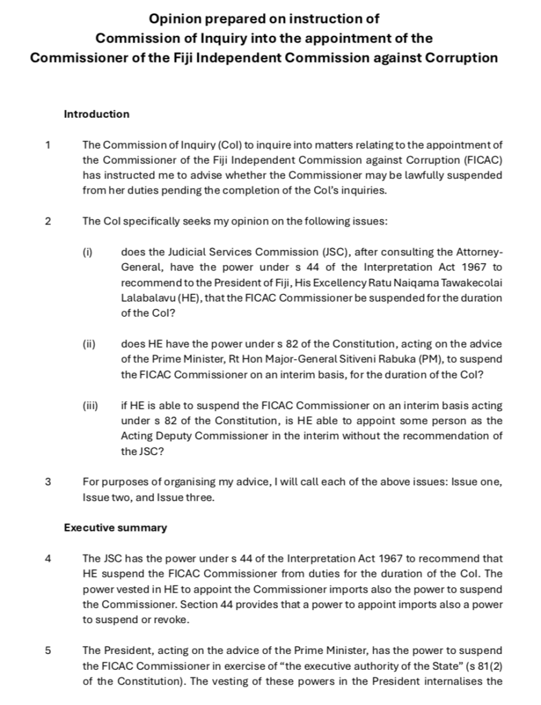 # WHAT THE CHIEF JUSTICE, THE ACTING DPP AND THE FIJI LAW SOCIETY ...