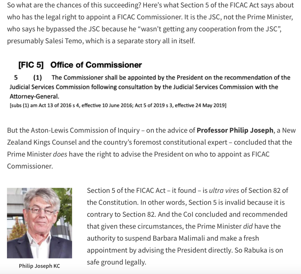 # WHAT THE CHIEF JUSTICE, THE ACTING DPP AND THE FIJI LAW SOCIETY ...